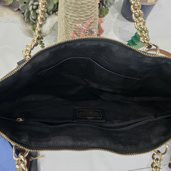 Coach | Bags | Coach Signature Leather Ava Chain Tote | Poshmark